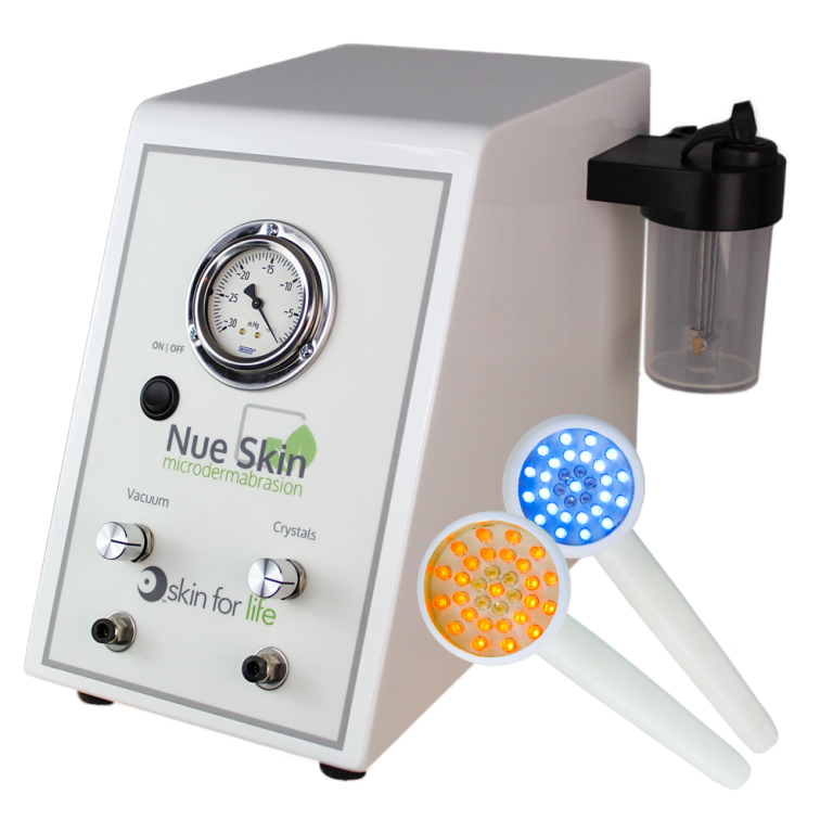 Nue Skin 50 Crystals Microdermabrasion LED Light Therapy Option
