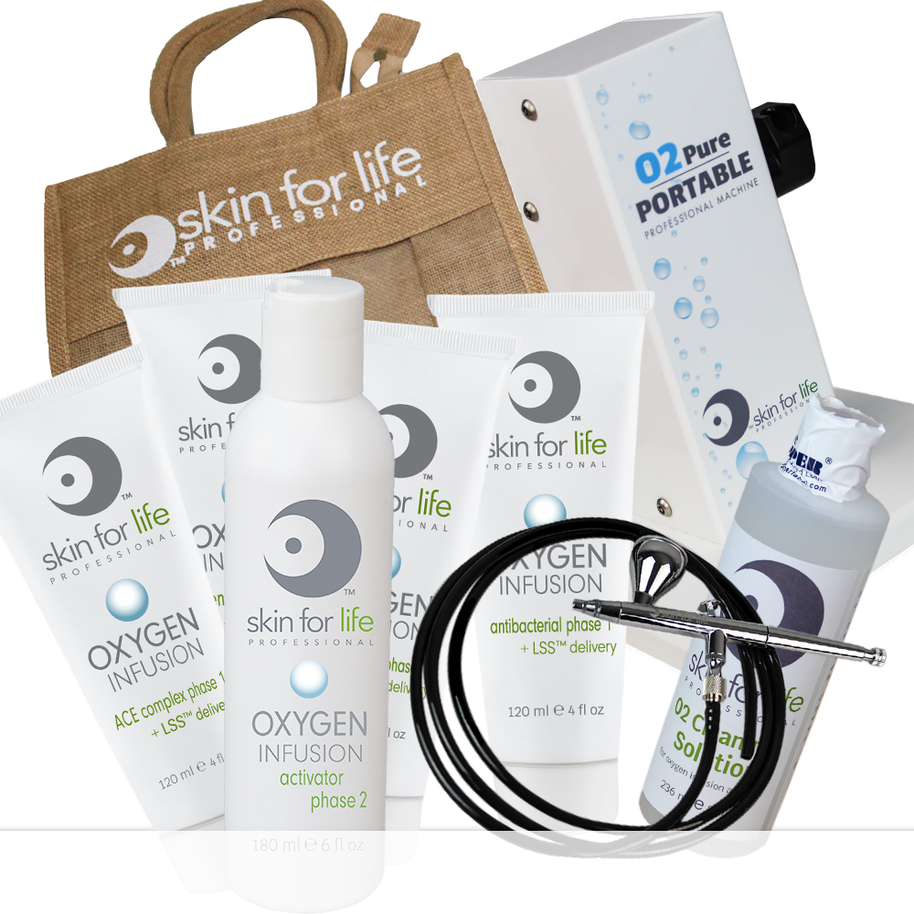 APO Standard Pure Oxygen includes 5 oxygen skincare products