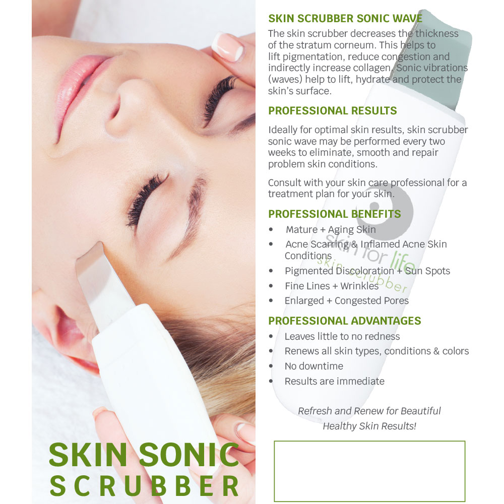 Treatment Rack Card Microderm, Oxygen, LED Light, & Skin Scrubber